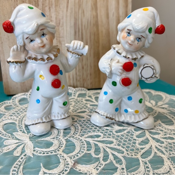 Vintage | Art | Vintage Clown Figurines With Instruments White With ...